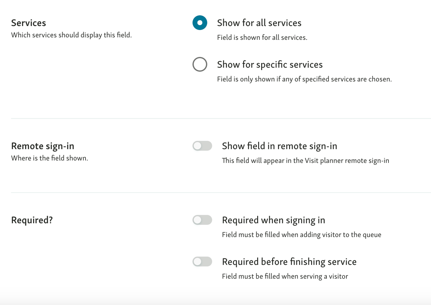 Create and manage Custom Input Fields